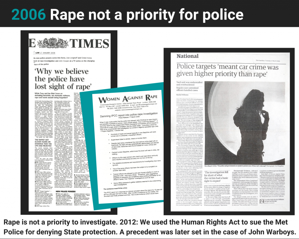 Our history . . . - Women Against Rape