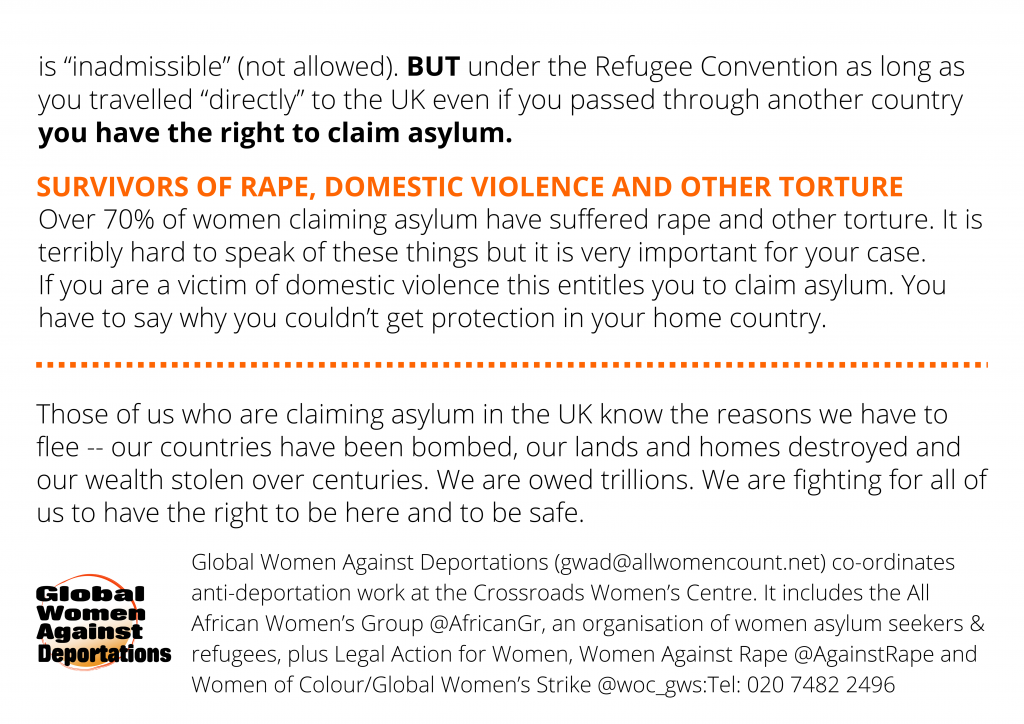 Claiming Asylum & Protection in the UK - Women Against Rape